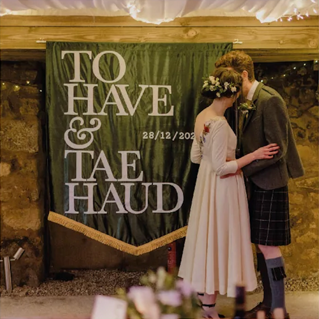 Handmade Wedding Banners | Custom Velvet Signage – Tara Collette